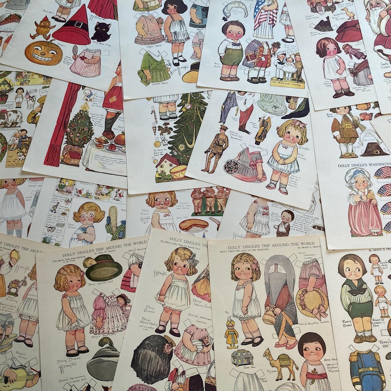 Antique Uncut Paper Doll - Etsy