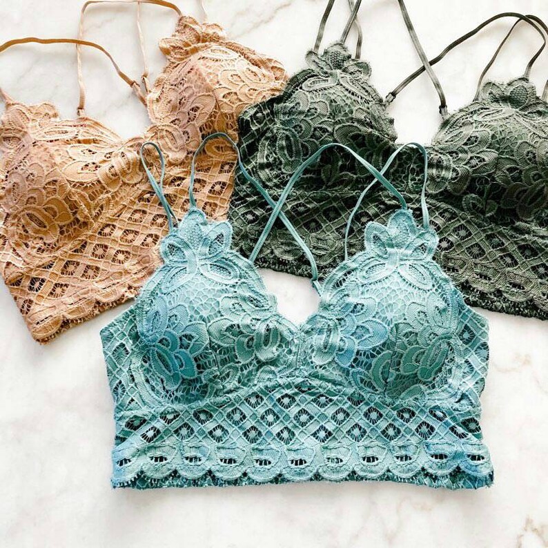 Buy 2 Get 1 Free Item Plus Size Crochet Lace Bralette See Etsy