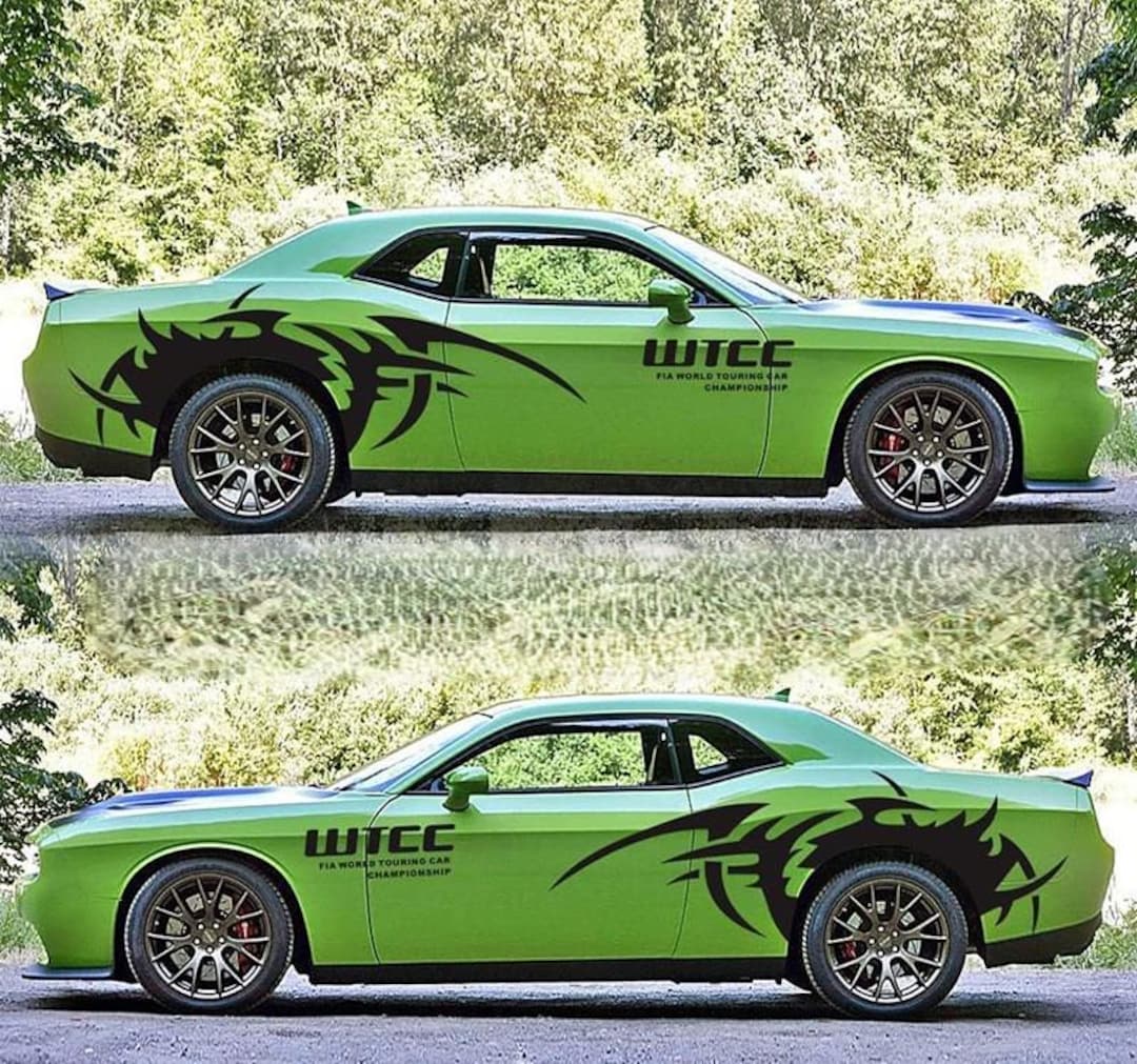 New Car Decals Full Body Wrap Flame & Hot Wheels Totem Rear Wheel Body ...