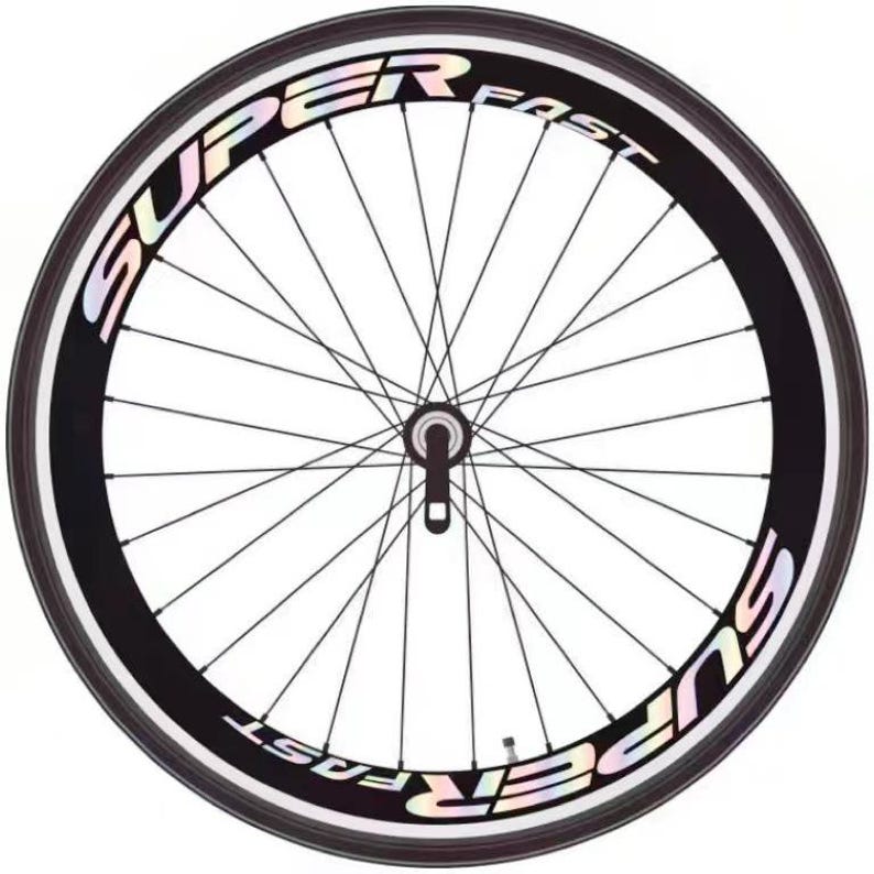 Road Bike Wheelset Carbon Rim Decal Bicycle Wheel Creative Decoration ...