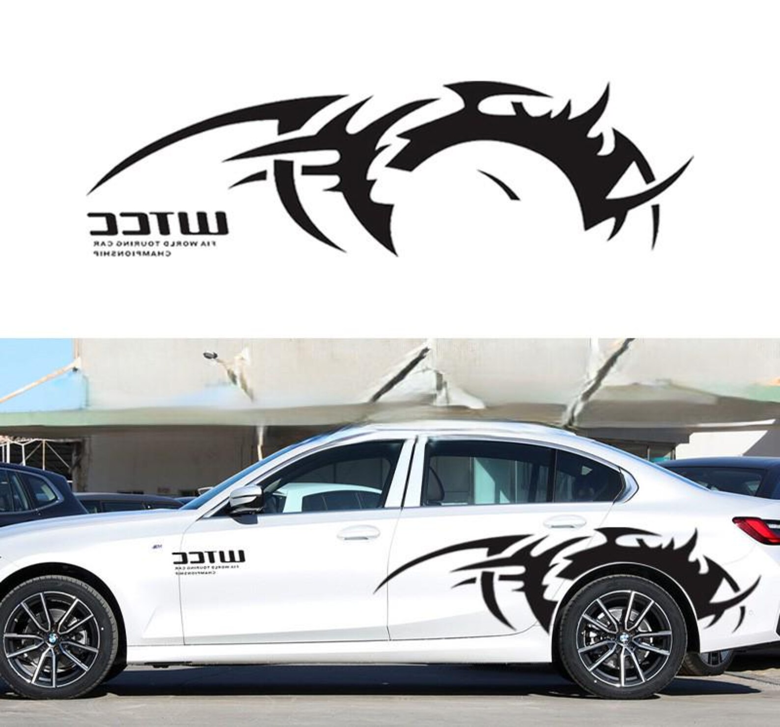 New Car Decals Full Body Wrap Flame & Hot Wheels Totem Rear Wheel Body ...
