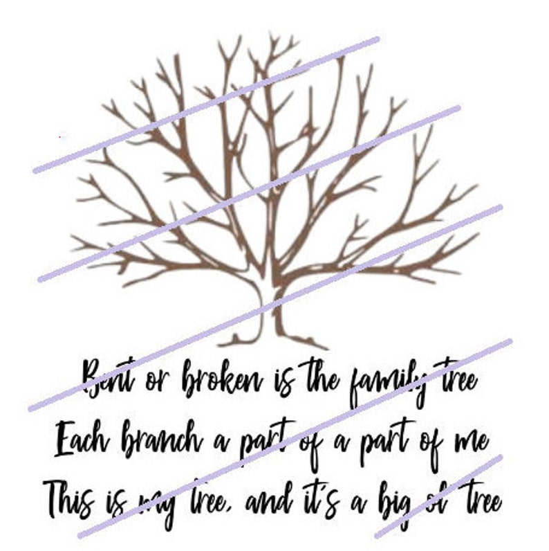 Bent or Broken Family Tree Cut File | Etsy