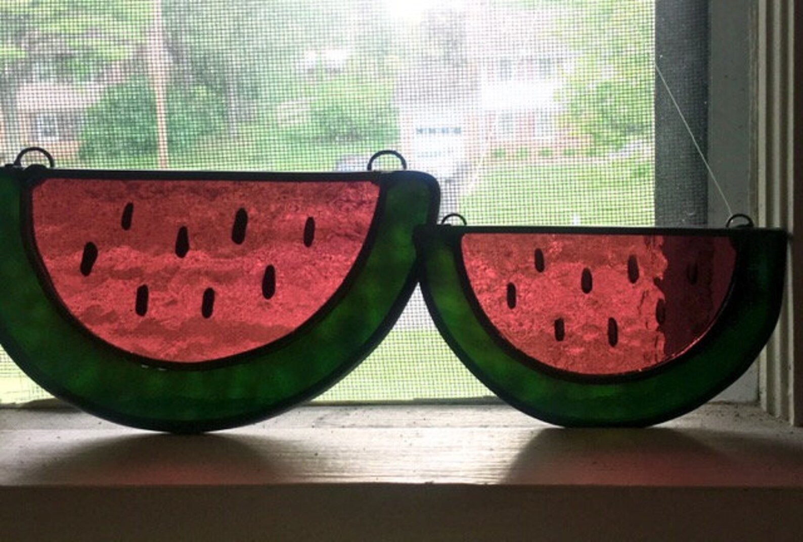 Stained Glass Watermelon Suncatcher - Etsy