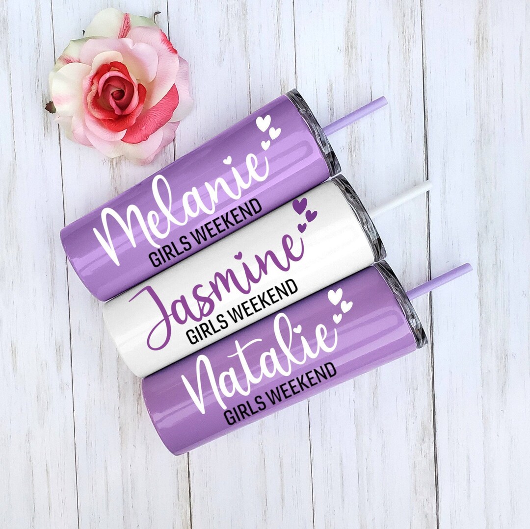 Girls Trip, Girls Weekend Gift, Personalized Water Bottle, Bridesmaid ...