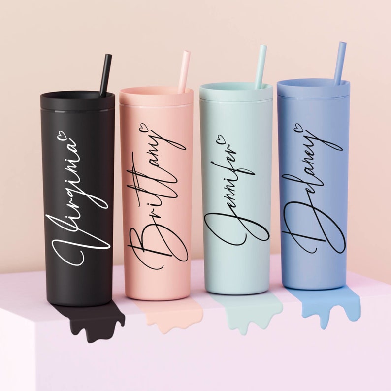 Custom Bridesmaid Tumbler: Personalized Insulated Gift Set - Etsy