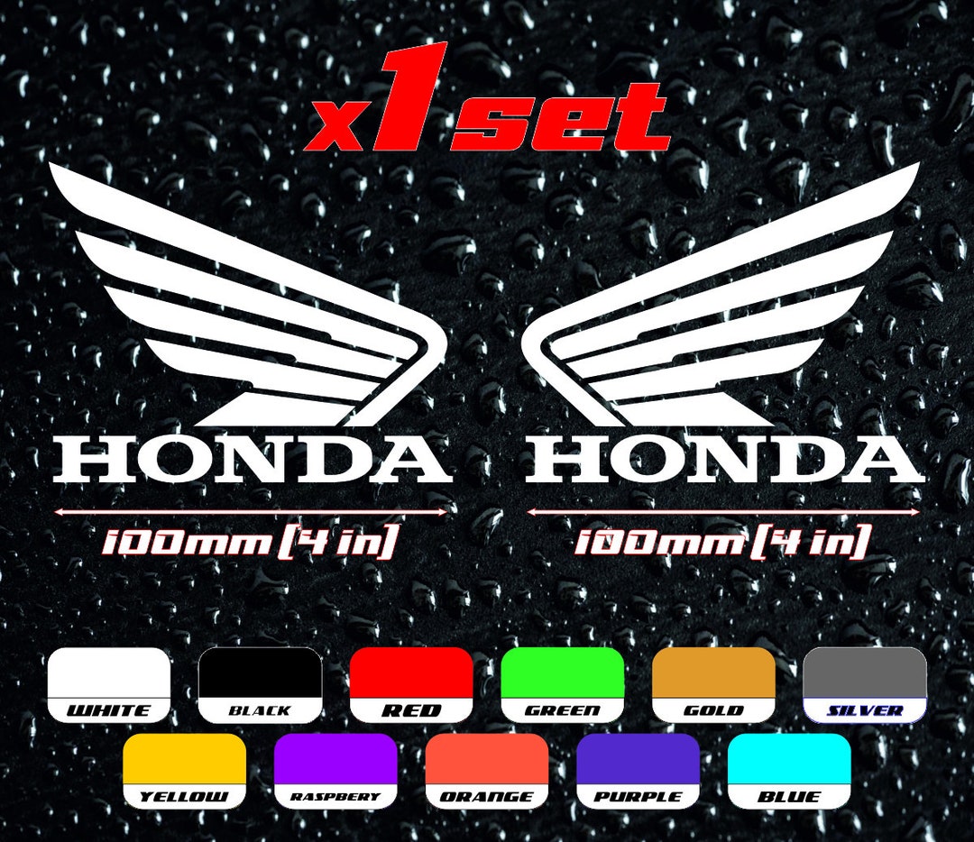 Honda Wings X2 Motorcycle Honda Tank / Helmet Vinyl Decals Stickers - Etsy