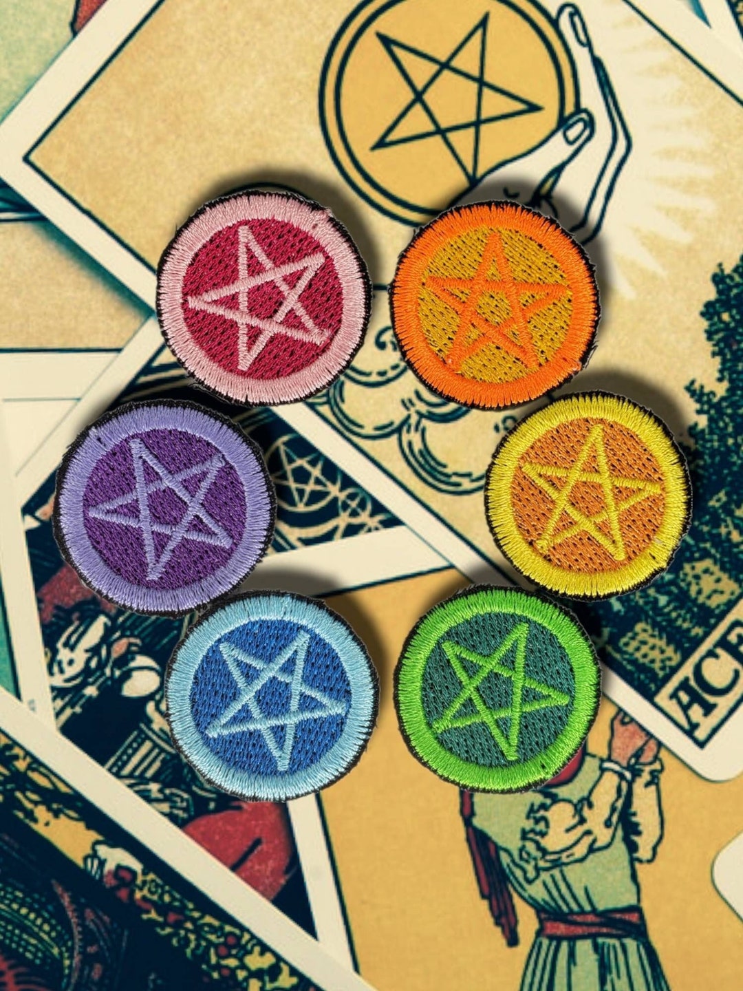 Pentacle Embroidered Patch Iron on Sew on Custom - Etsy