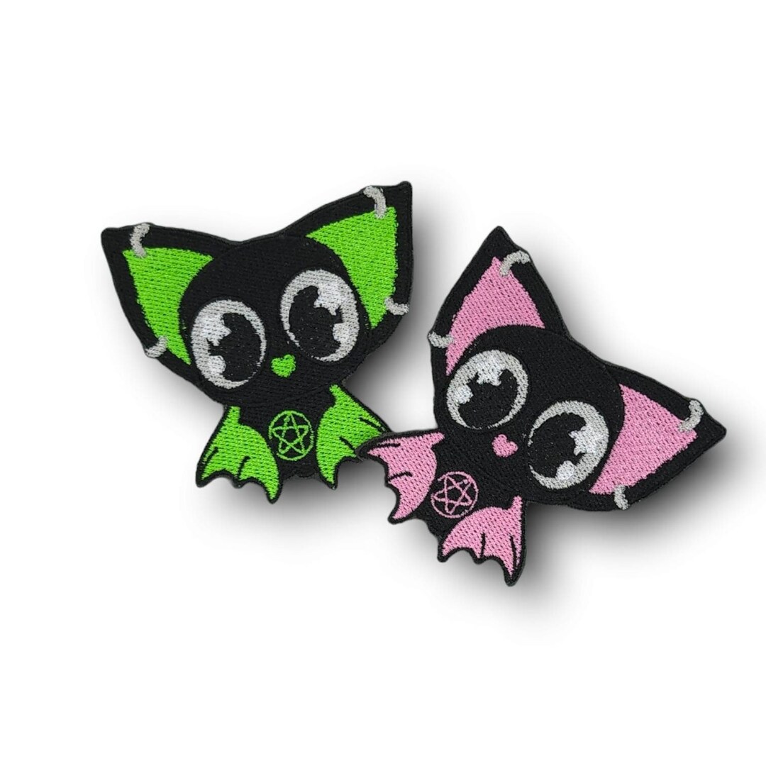 Gothic Bat Embroidered Patch Iron on Sew on Custom - Etsy