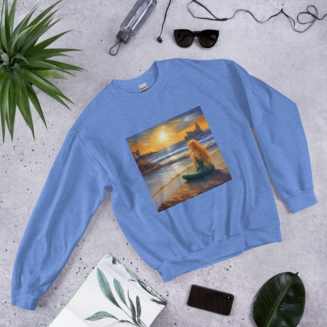 Mermaid Watching the Sunset--unisex - Etsy