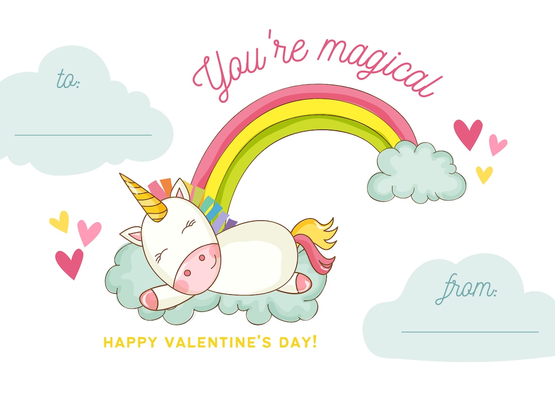 You're Magical Valentine's Day Card, Valentine's Day Printable ...
