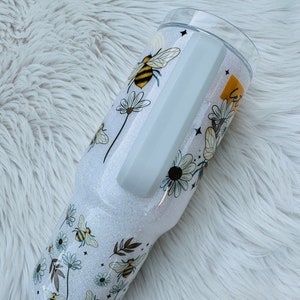 RTS Ready to Ship Glitter Tumbler Let It Bee Handle Cup 40oz Honey Bees Epoxy Stainless Steel - Etsy