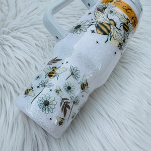 RTS Ready to Ship Glitter Tumbler Let It Bee Handle Cup 40oz Honey Bees Epoxy Stainless Steel - Etsy