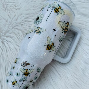 RTS Ready to Ship Glitter Tumbler Let It Bee Handle Cup 40oz Honey Bees Epoxy Stainless Steel - Etsy