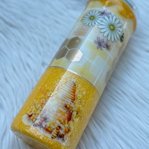 RTS Ready to Ship Glitter Tumbler Sweet Like Honey Stings Like a Bee Bees Epoxy Stainless Steel ...