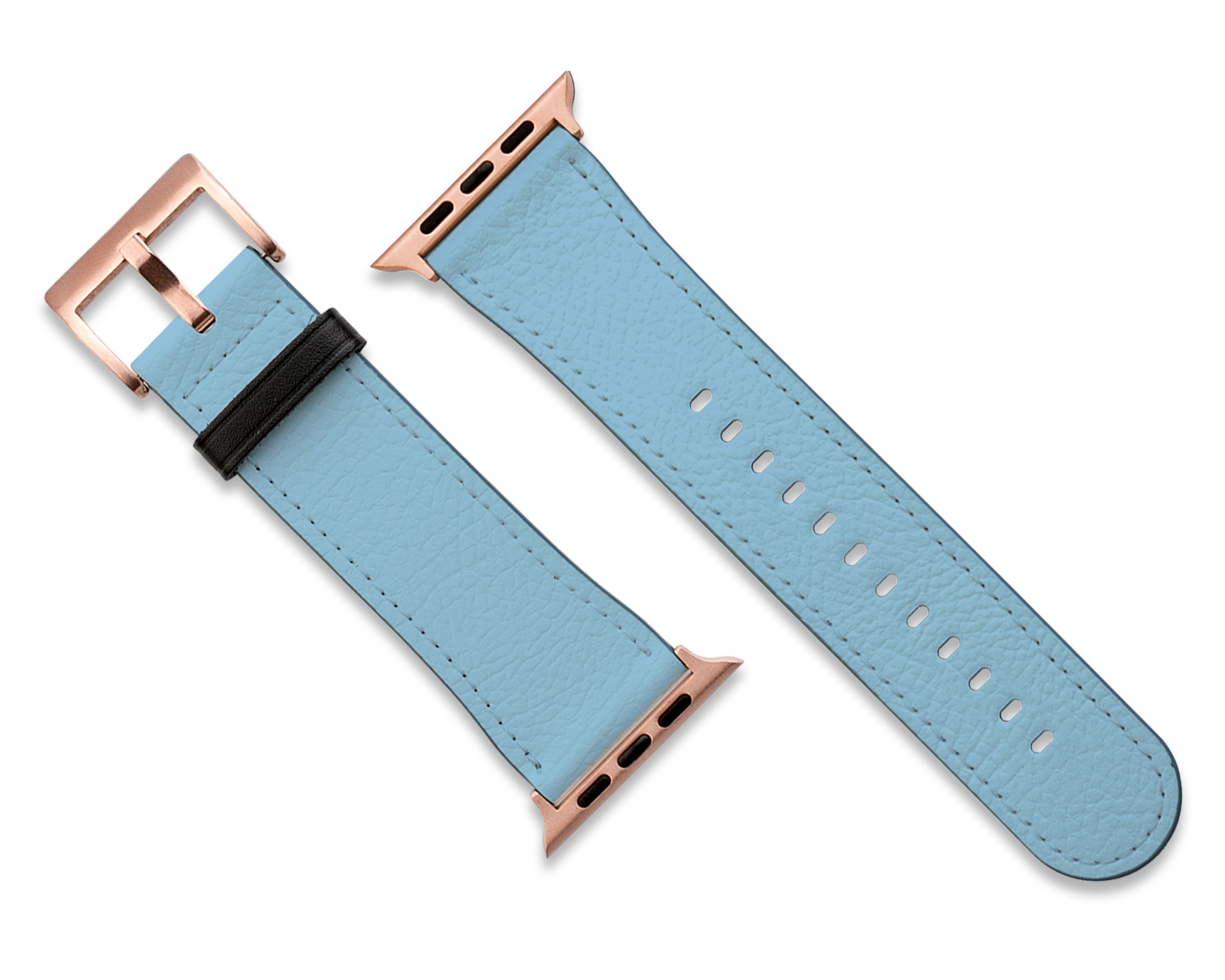 Light blue Apple Watch band made of vegan faux leather 38mm | Etsy