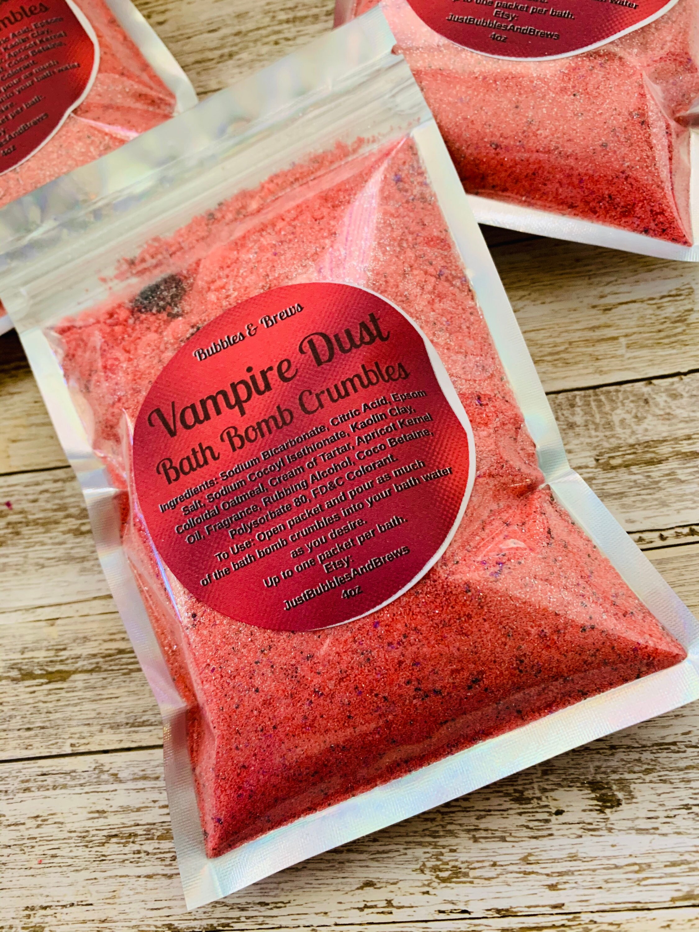 Vampire Dust Bath Bomb Crumbles - Etsy
