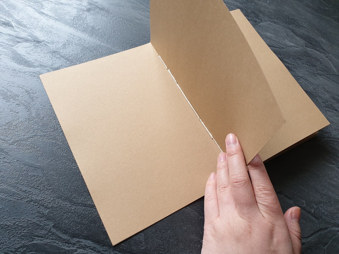 Ecofriendly Handmade Booklet 100% Recycled Kraft Paper DIN - Etsy