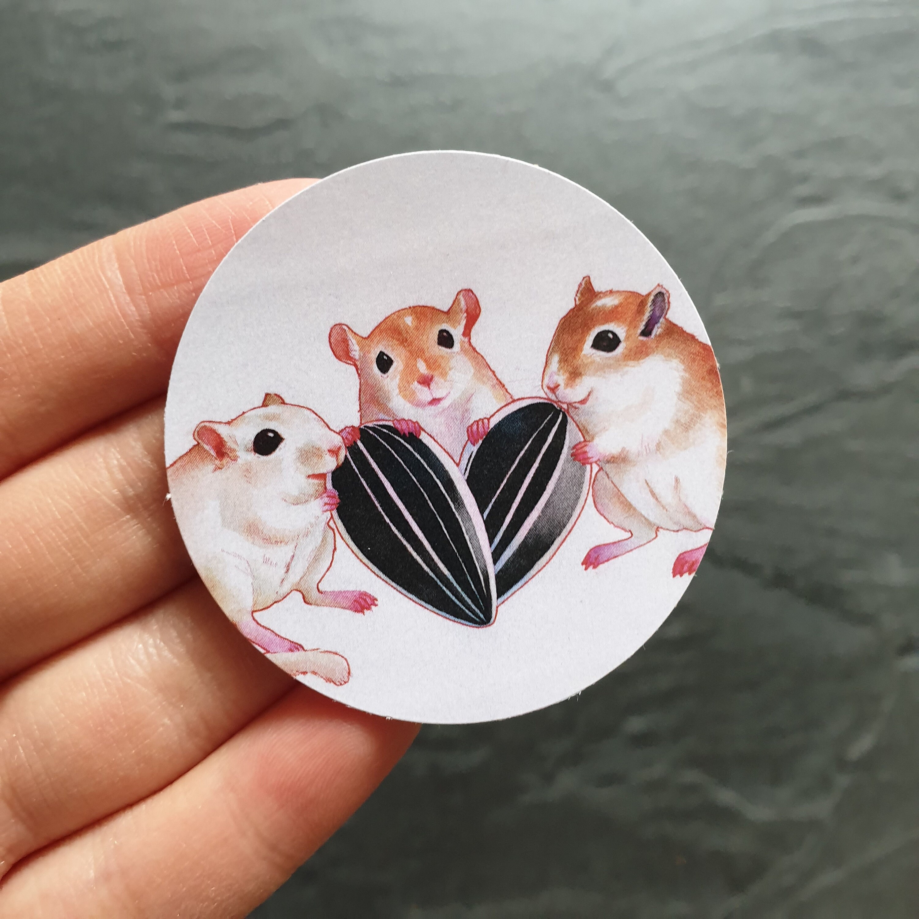 STICKER SET: A Gerbil's Heart Round 50 X 50 Mm 80g/m2 | Etsy