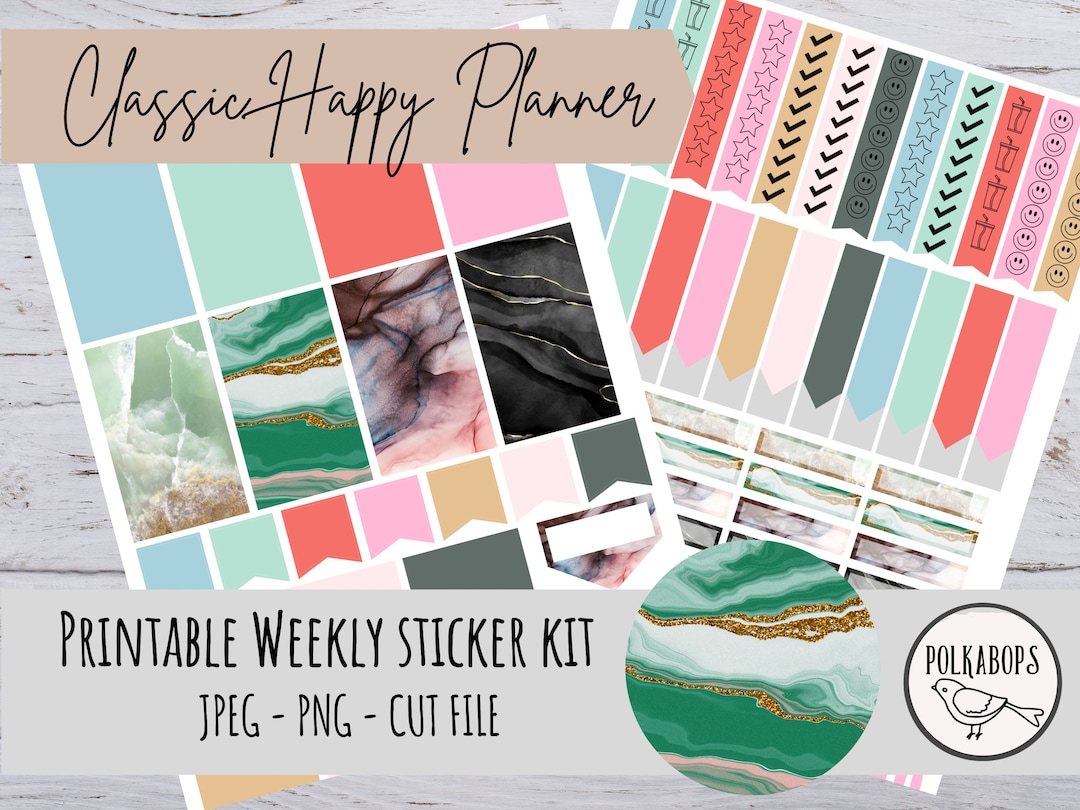 Classic Happy Planner Weekly Kit // Vertical Planner Stickers - Etsy