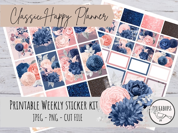 Classic Happy Planner Weekly Kit // Vertical Planner Stickers | Etsy