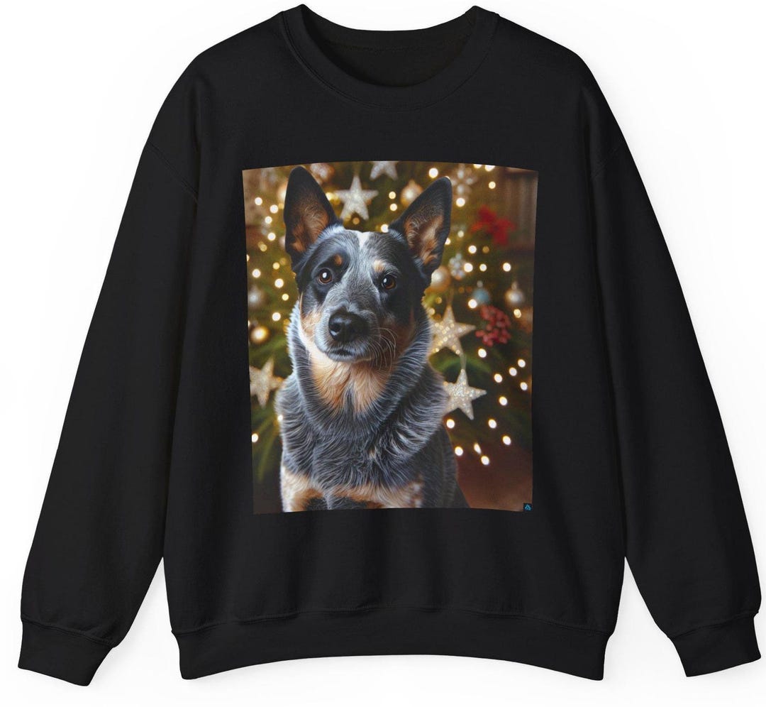 Blue Heeler Dog Christmas Crewneck Sweatshirt, Personalized Heeler ...