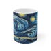 Mug, Van Gogh Inspired Starry Night Scene, Coffee Cup, Ceramic Tea Mug ...