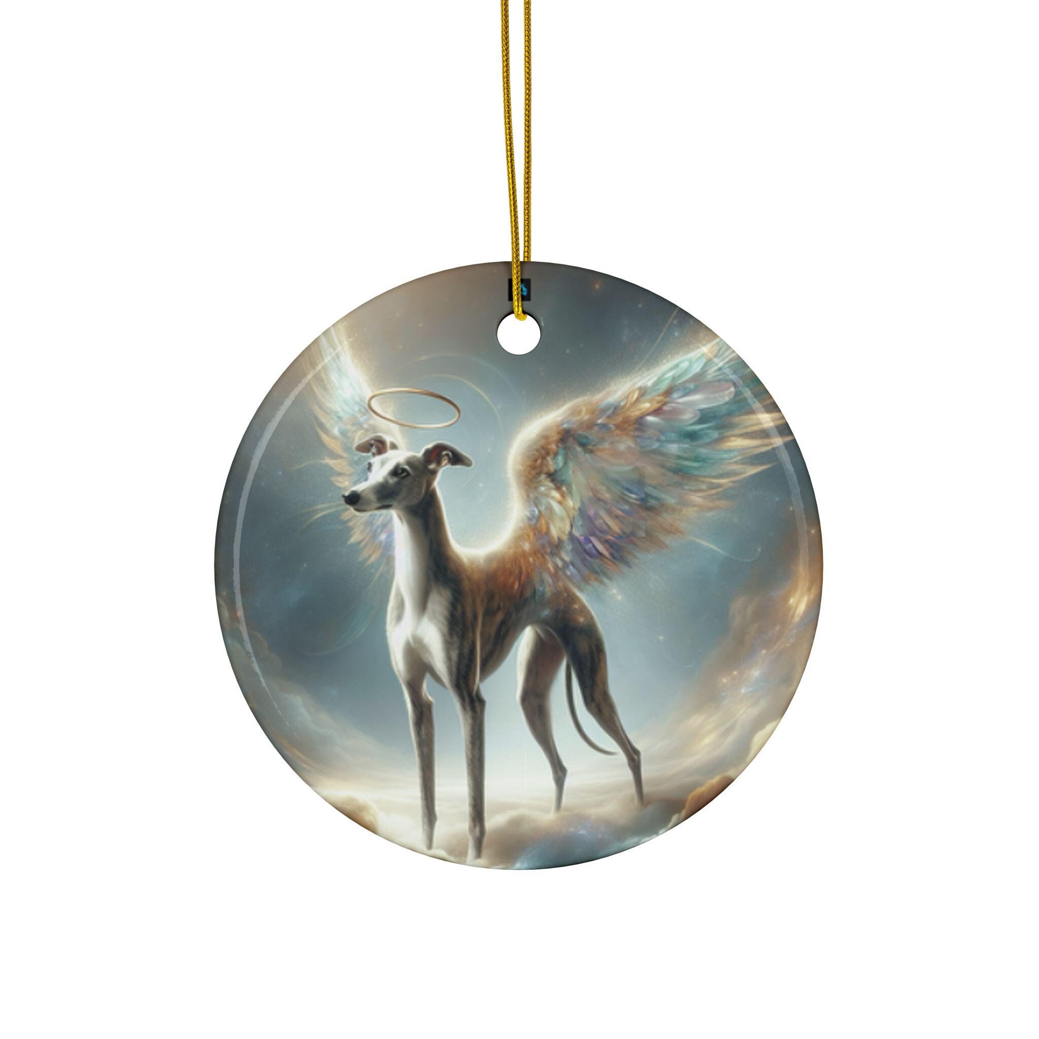 Personalized Whippet Angel Wings Ornament, Custom Whippet Dog Memorial ...