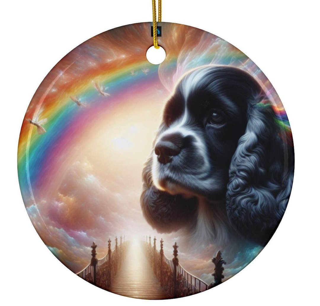 Personalized Cocker Spaniel Memorial Ornament, Custom Dog Memorial ...