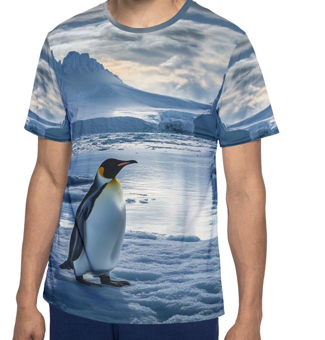 Emperor Penguin Jersey, Antarctica Ice Floe Print, Penguin Lover Gift ...