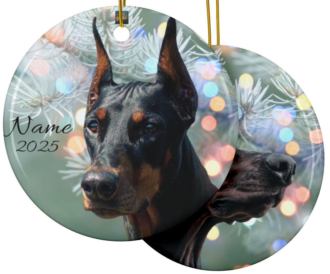 Personalized Doberman Pinscher Limited Edition Christmas Ornament ...
