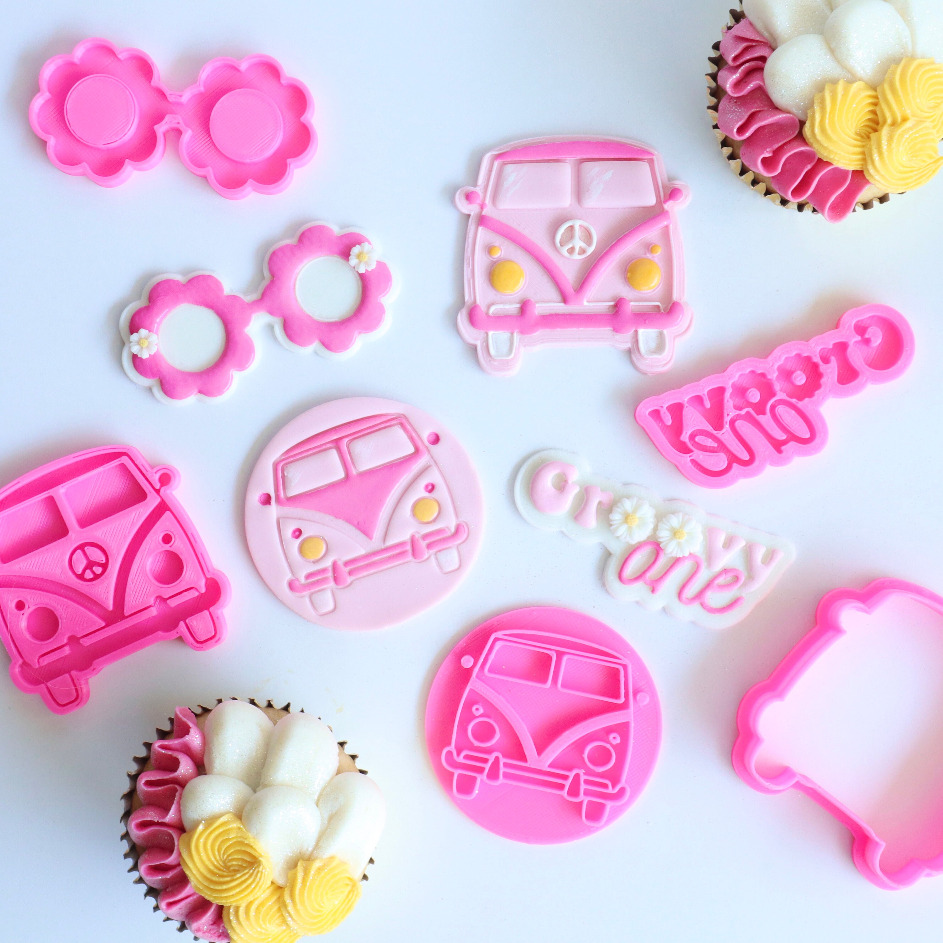 Groovy STL FILES Fondant Stamps Mini Groovy Cookie Cutters One Groovy ...
