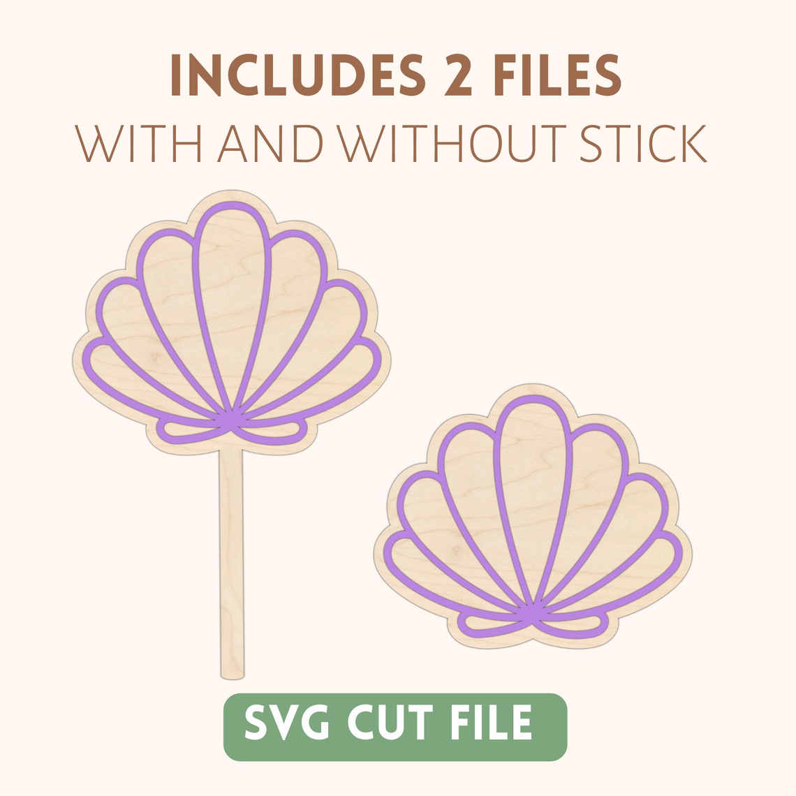 SEASHELL Birthday Cake Topper Digital File Under the Sea - Etsy