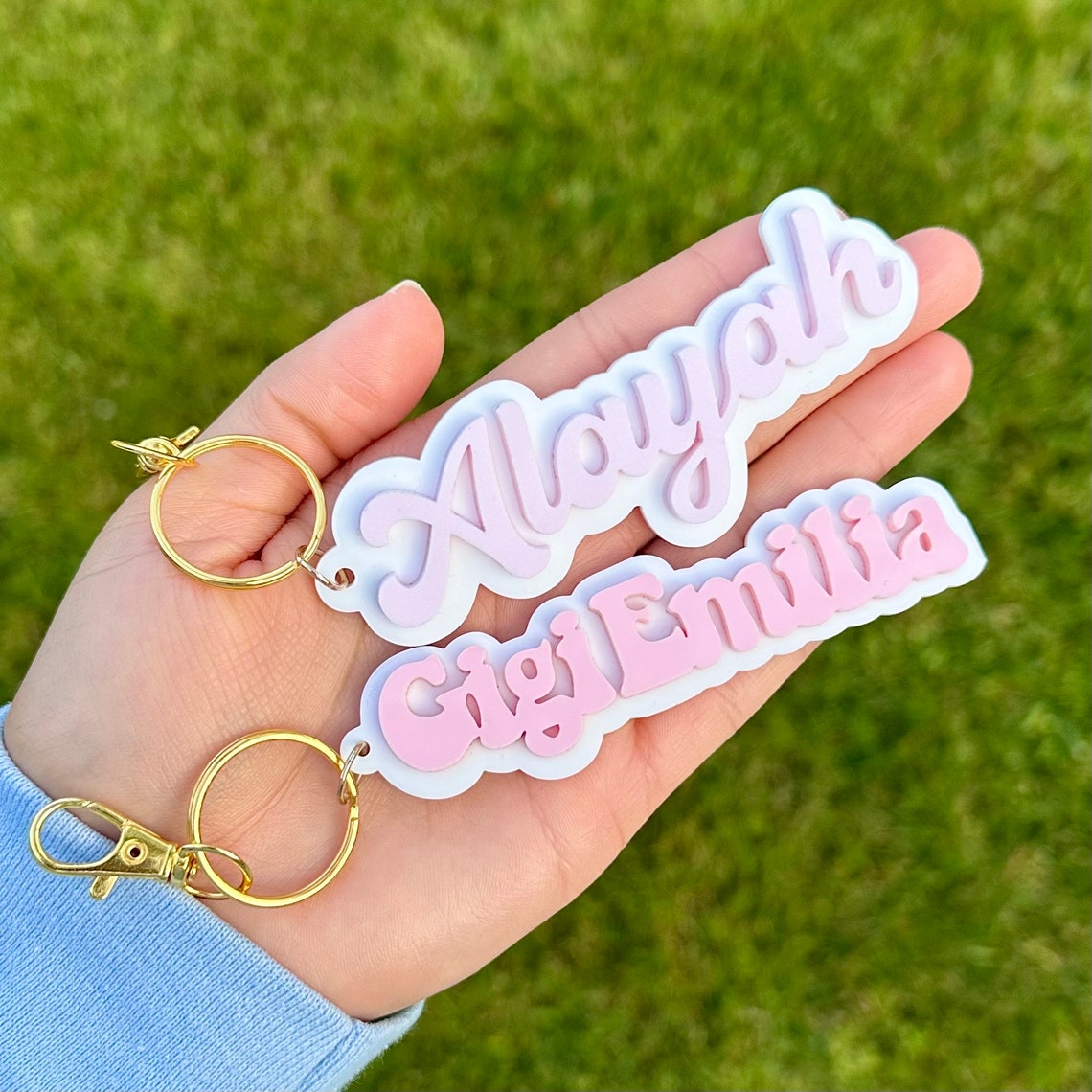 Custom Acrylic Keychain Bag Tag Backpack Tag Diaper Bag Tag Bridsmaid ...