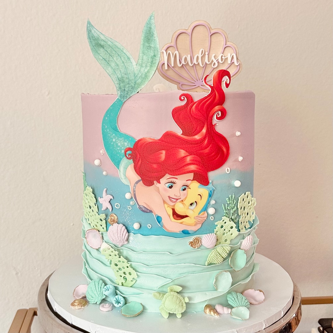 SEASHELL Birthday Cake Topper Digital File Under the Sea - Etsy