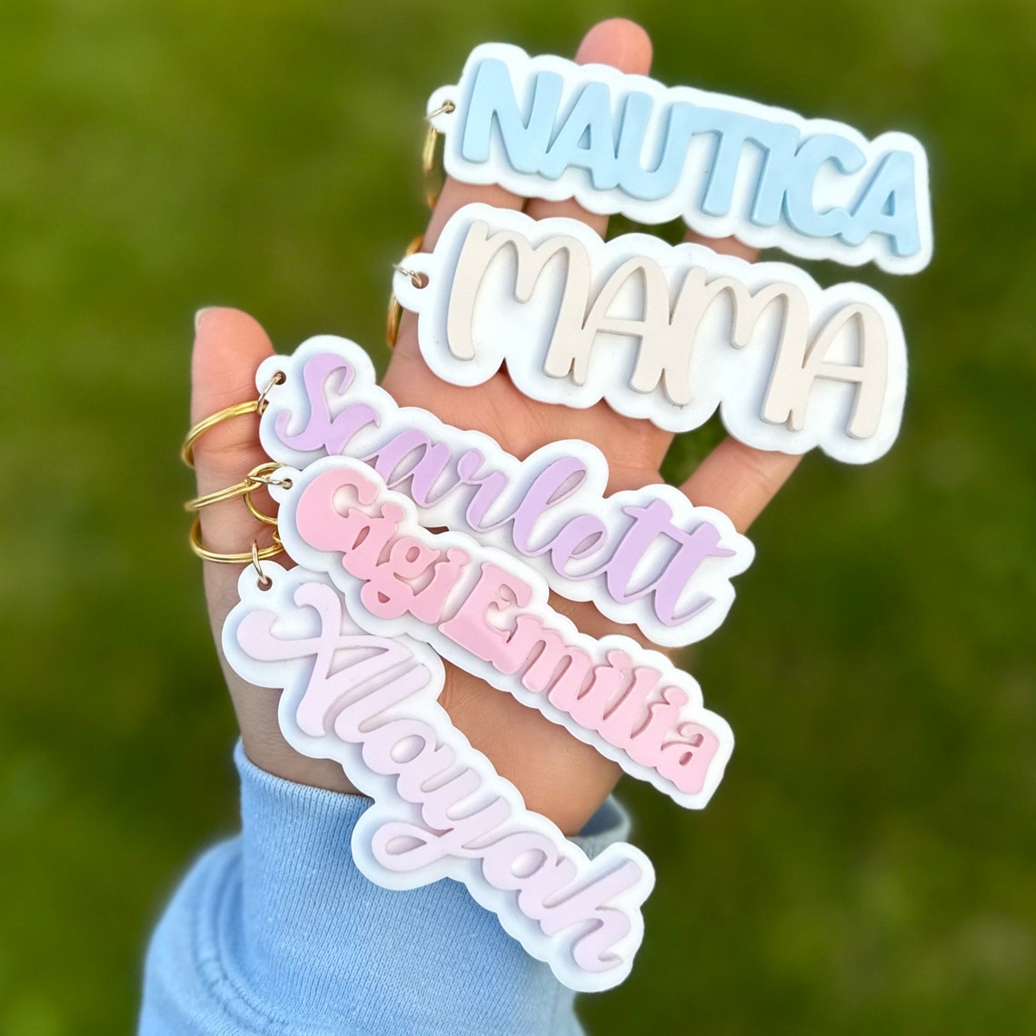 Custom Acrylic Keychain Bag Tag Backpack Tag Diaper Bag Tag Bridsmaid ...