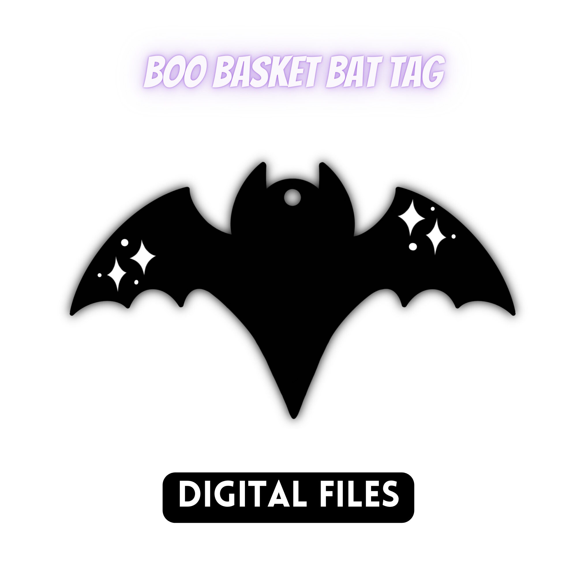 Bat Halloween Tag SVG Digital Download, Boo Basket Tag, Spooky Basket ...