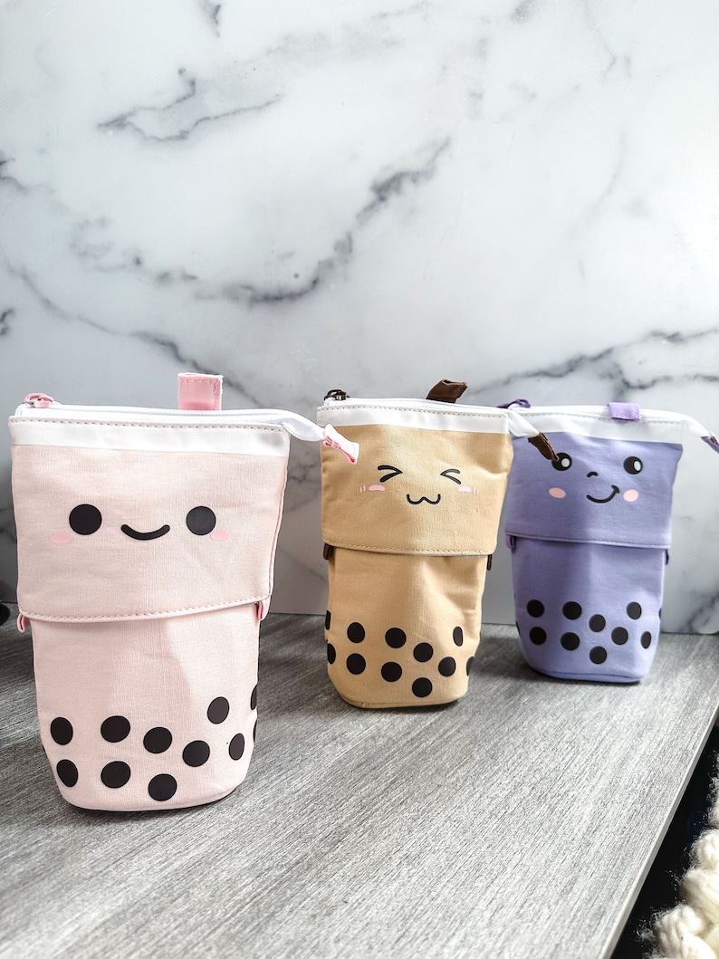 Boba Pencil Case Collapsible and Retractable Shop Haven Mae - Etsy