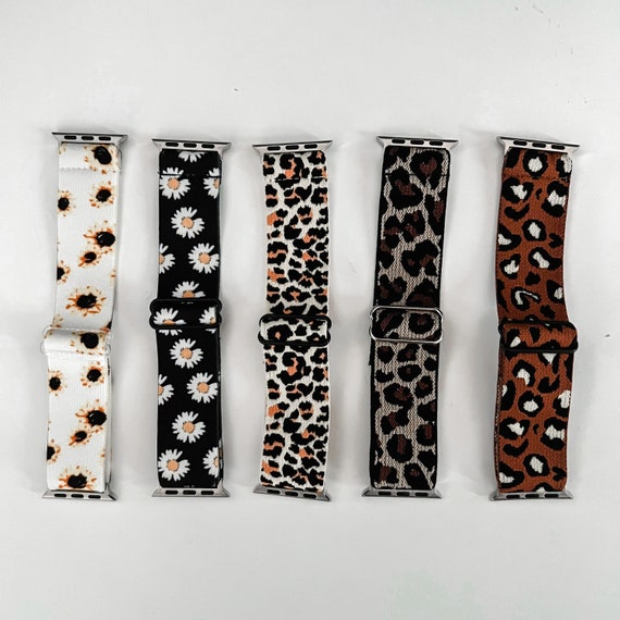 Patterned Adjustable Nylon Elastic Loop Apple Watch Band - Etsy