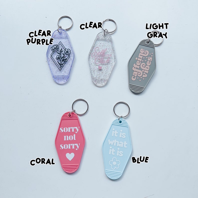 Motel Retro Keychain Custom Design and Personalized Resin - Etsy
