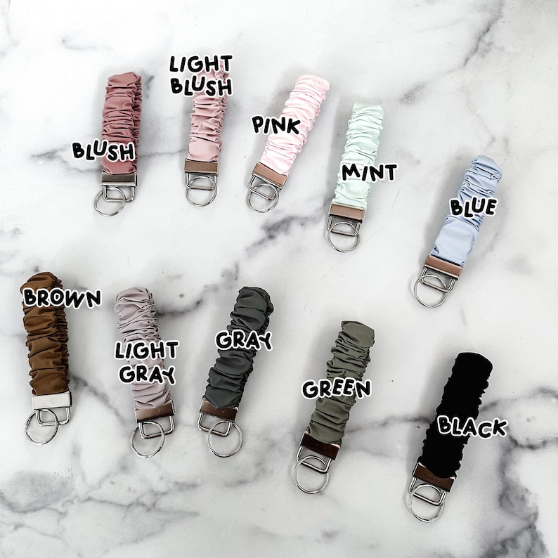 Waterproof Scrunchie Wristlet Keychain Keyring Keyfob Silver - Etsy