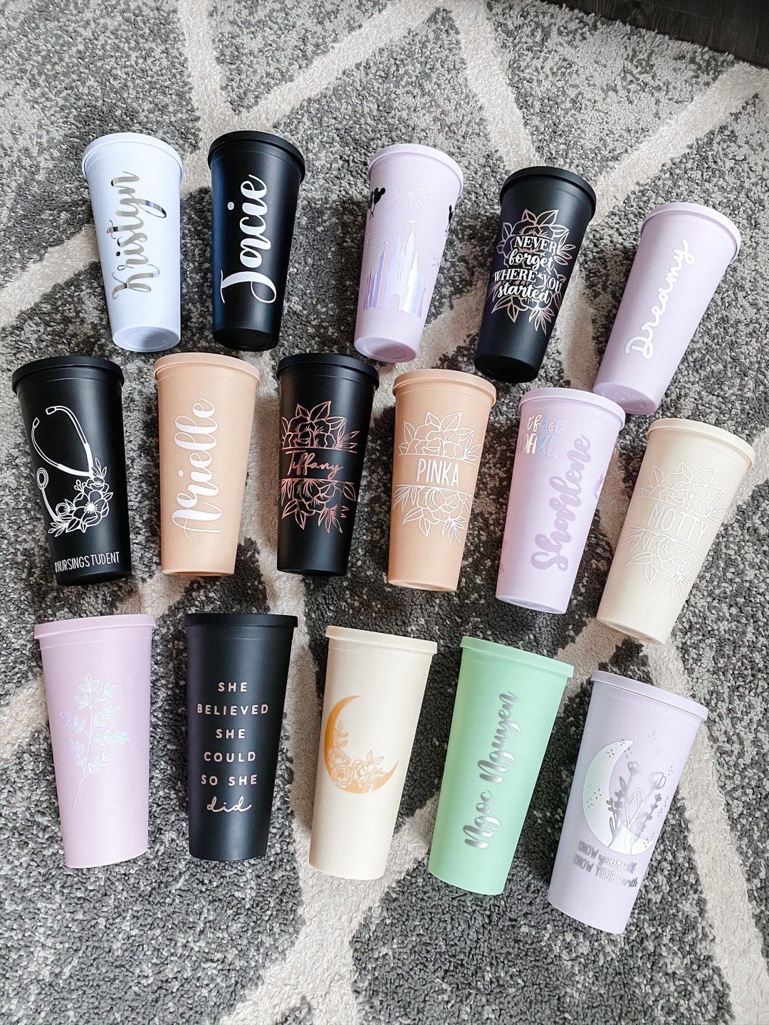 7 Colors Fully Customized Matte 22oz Tumblers | Personalized Reusable ...