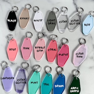 Motel Retro Keychain Custom Design and Personalized Resin Coated | Pick ...