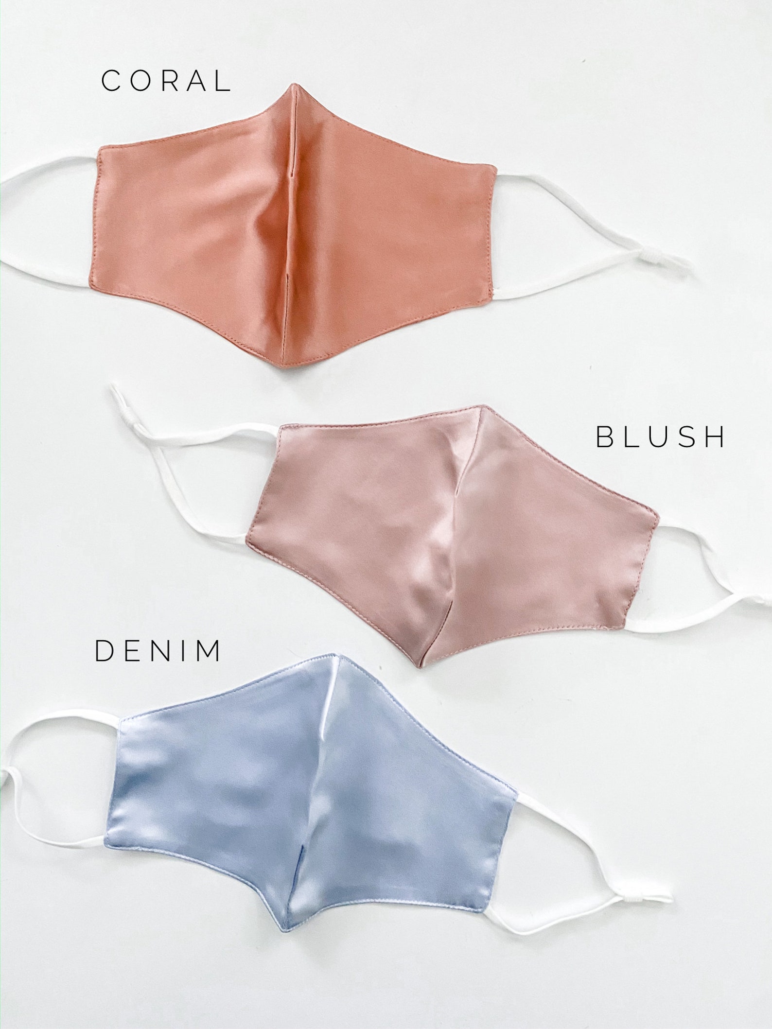 Soft Creamy Satin Face Mask 2 Layer Reusable Adjustable Ear - Etsy