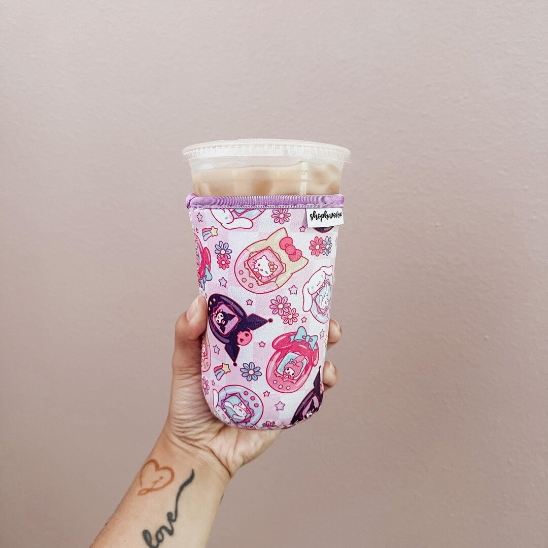 Kawaii Friends Iced Cold Cup Sleeve Made With Neoprene Material Coffee ...