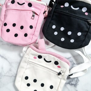 Boba Cross Body Side Bag Canvas Material Boba Collection 10" Adjustable ...