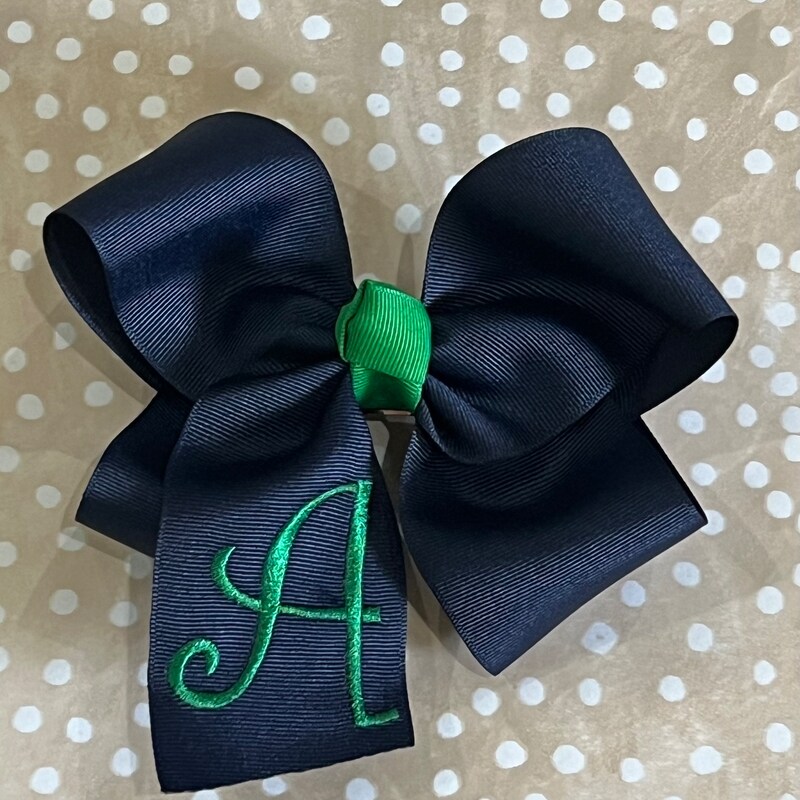 Monogrammed Hair Bow - Etsy