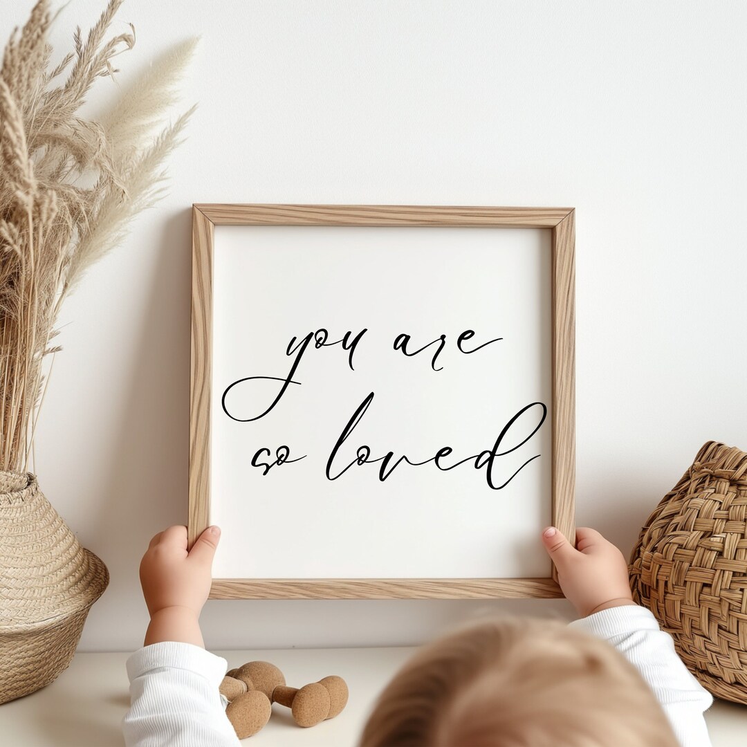 You Are so Loved Sign, Nursery Sign, Framed Wood Signs, Kids Sign ...