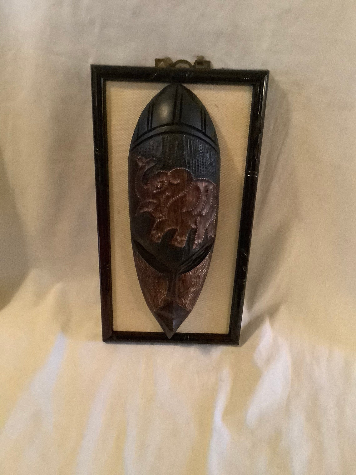 Framed African Elephant Mask for Wall - Etsy