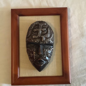 African Framed Gyename Symbol Mask for Wall - Etsy