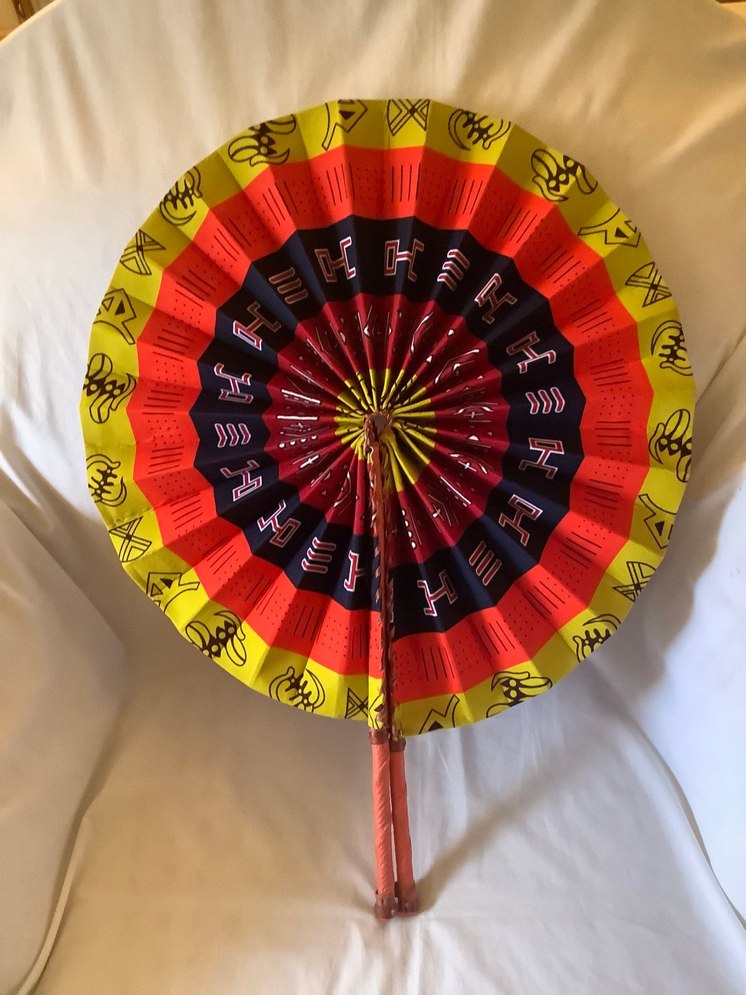 Extra Large Fancy Handmade African Folding Hand Fan - Etsy